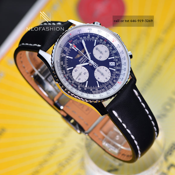 Breitling Navitimer II Stainless Steel Black Dial A13322 Mens Watch ...