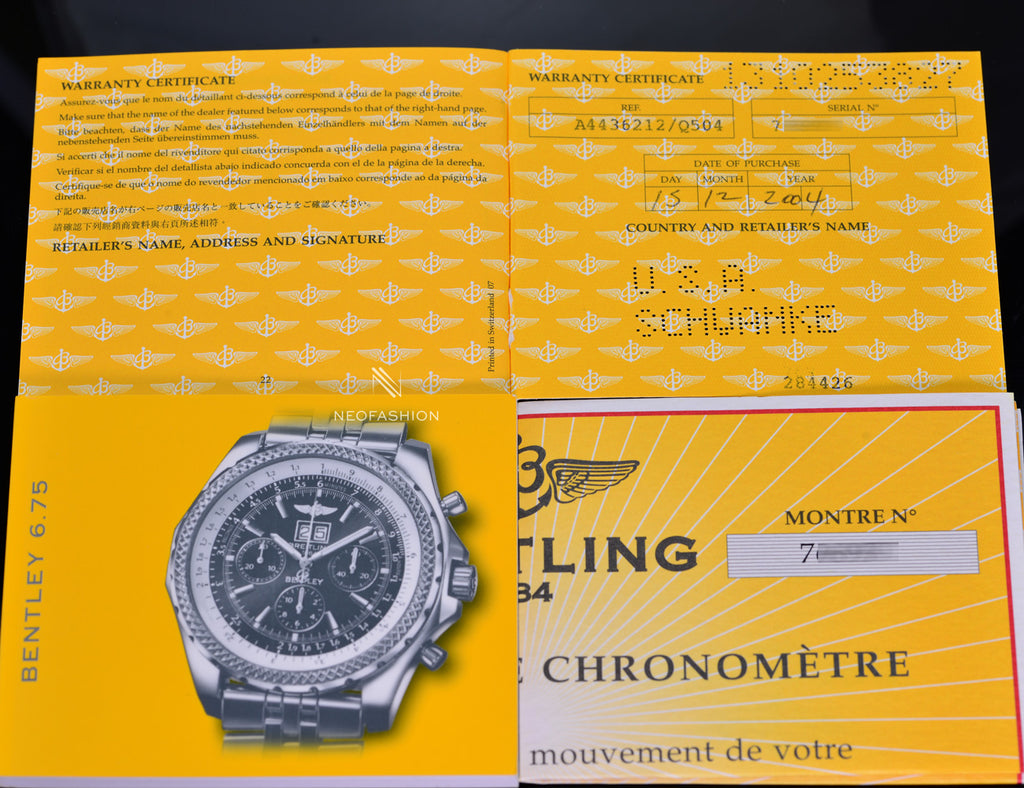 Breitling Bentley Motors Speed 6.75 Bronze Dial A44362 - Neofashion