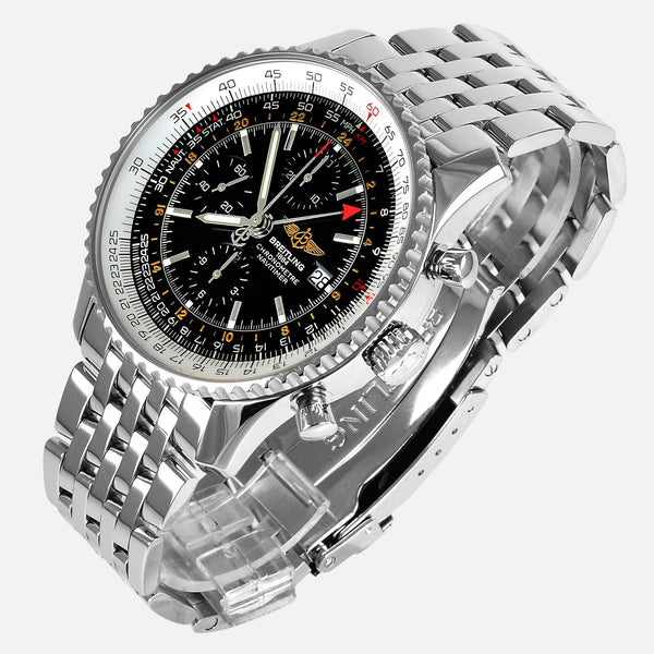 Breitling Navitimer World GMT 2nd Time Zone A23322 Mens Luxury Watch ...